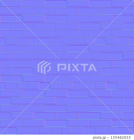 Rough Stone Brick Normal Map for 3D Asset...のイラスト素材 [135482033] - PIXTA