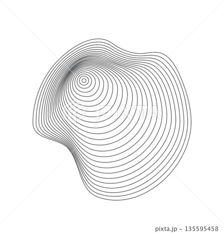 Abstract organic ripple line shape pattern...のイラスト素材 [135595458] - PIXTA