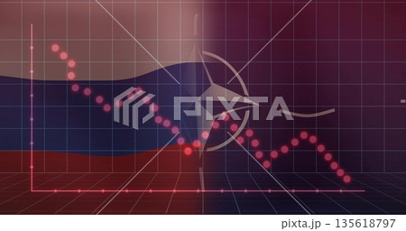 Showing NATO compass star emblem over 3D grid,...のイラスト素材 [135618797 ...