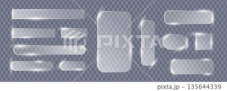 Glassmorphism UI Elements Grey Transparent Setのイラスト素材 [135644339] - PIXTA