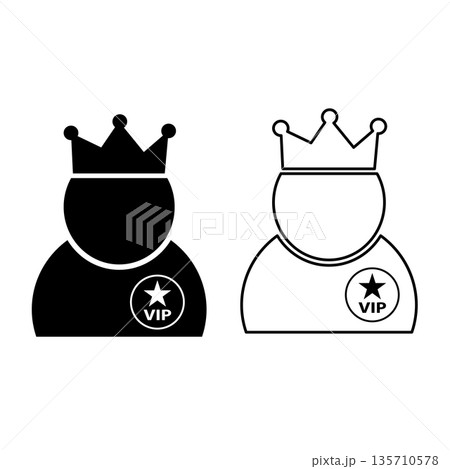 VIP customer user icon. Premium User sign....のイラスト素材 [135710578] - PIXTA