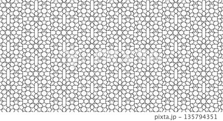 Islamic geometric pattern background featuring...のイラスト素材 [135794351 ...