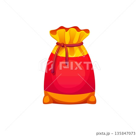 Chinese fortune pouch in red and gold....のイラスト素材 [135847073] - PIXTA
