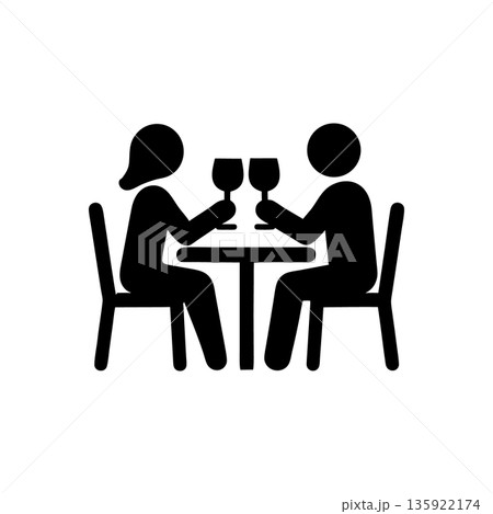 Romantic Dining and Connection Iconのイラスト素材 [135922174] - PIXTA