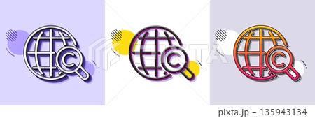International Copyright line icon. Halftone...のイラスト素材 [135943134] - PIXTA