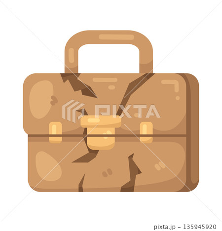 Illustration of broken briefcaseのイラスト素材 [135945920] - PIXTA