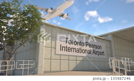Toronto Pearson International Airport entrance...のイラスト素材 [135987246 ...