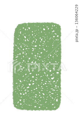 Green chalk squiggle rectangle sketch frame...のイラスト素材 [136064229] - PIXTA