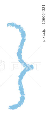 Hand drawn blue curly brackets with crayon...のイラスト素材 [136064321] - PIXTA