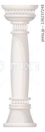Vintage stone pillar. Classic architecture...のイラスト素材 [136237248] - PIXTA
