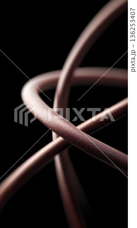 Copper wires are intertwining, forming an...のイラスト素材 [136253407] - PIXTA