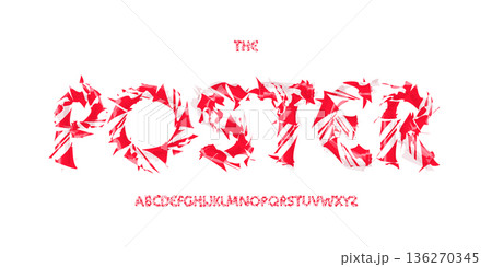 Emo Font Logo Alphabet Expressive Glitch Art...のイラスト素材 [136270345] - PIXTA