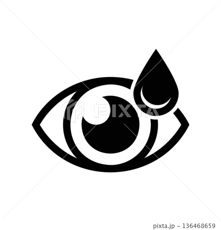 Simple black vector icon with a theme eyeのイラスト素材 [136468659] - PIXTA