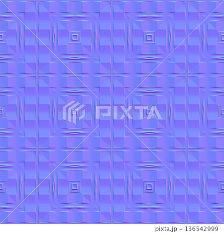 Seamless Complex Square Grid Normal Map Textureのイラスト素材 [136542999] - PIXTA