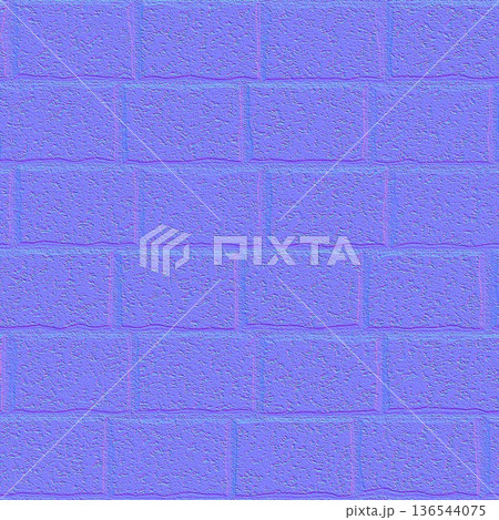 Rough Rectangular Brick Wall Normal Map Textureのイラスト素材 [136544075] - PIXTA
