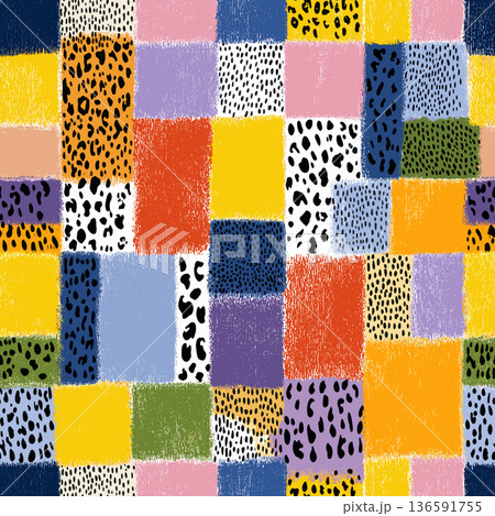 Abstract animal skin pattern with colorful...のイラスト素材 [136591755] - PIXTA