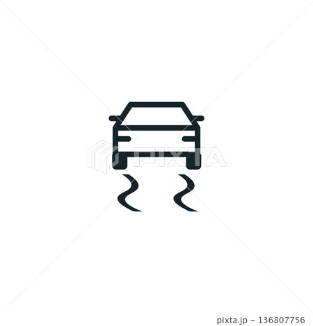 Stability control dashboard warning symbol...のイラスト素材 [136807756] - PIXTA